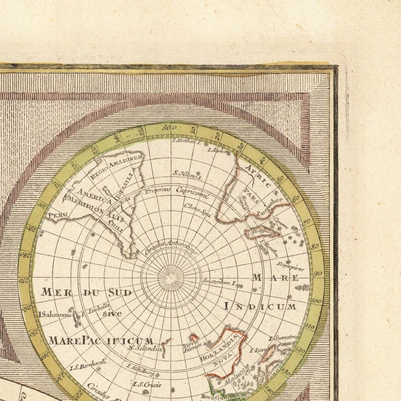Antique Map of the World 1775 Old Map Very Rare Fine | Etsy