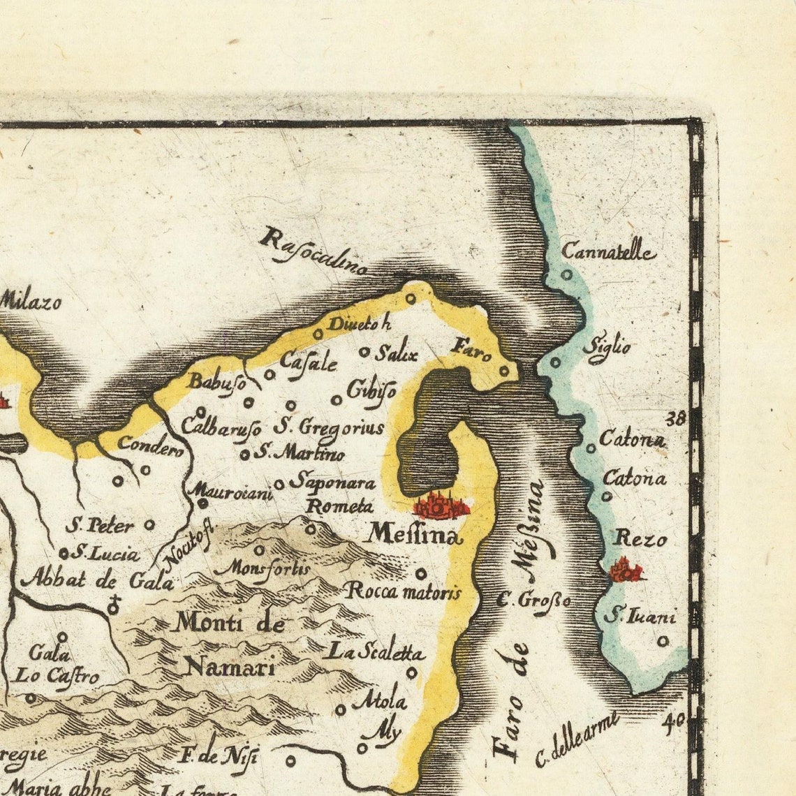 Sicily Map Print: 1640 Ancient Fine Art Reproduction - Etsy