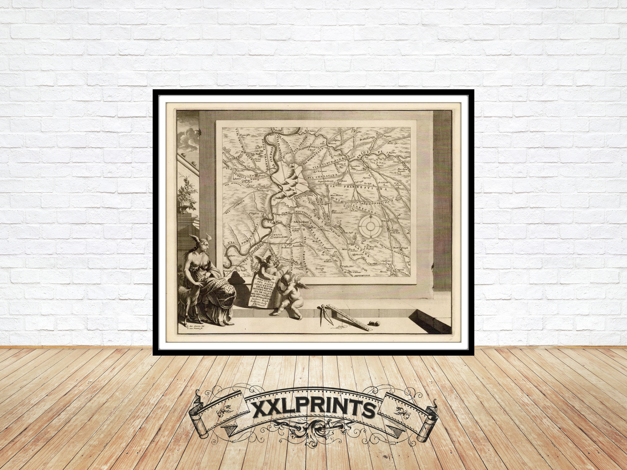 Antique Rome Map Print: 1704 Water Supply Viaduct - Etsy