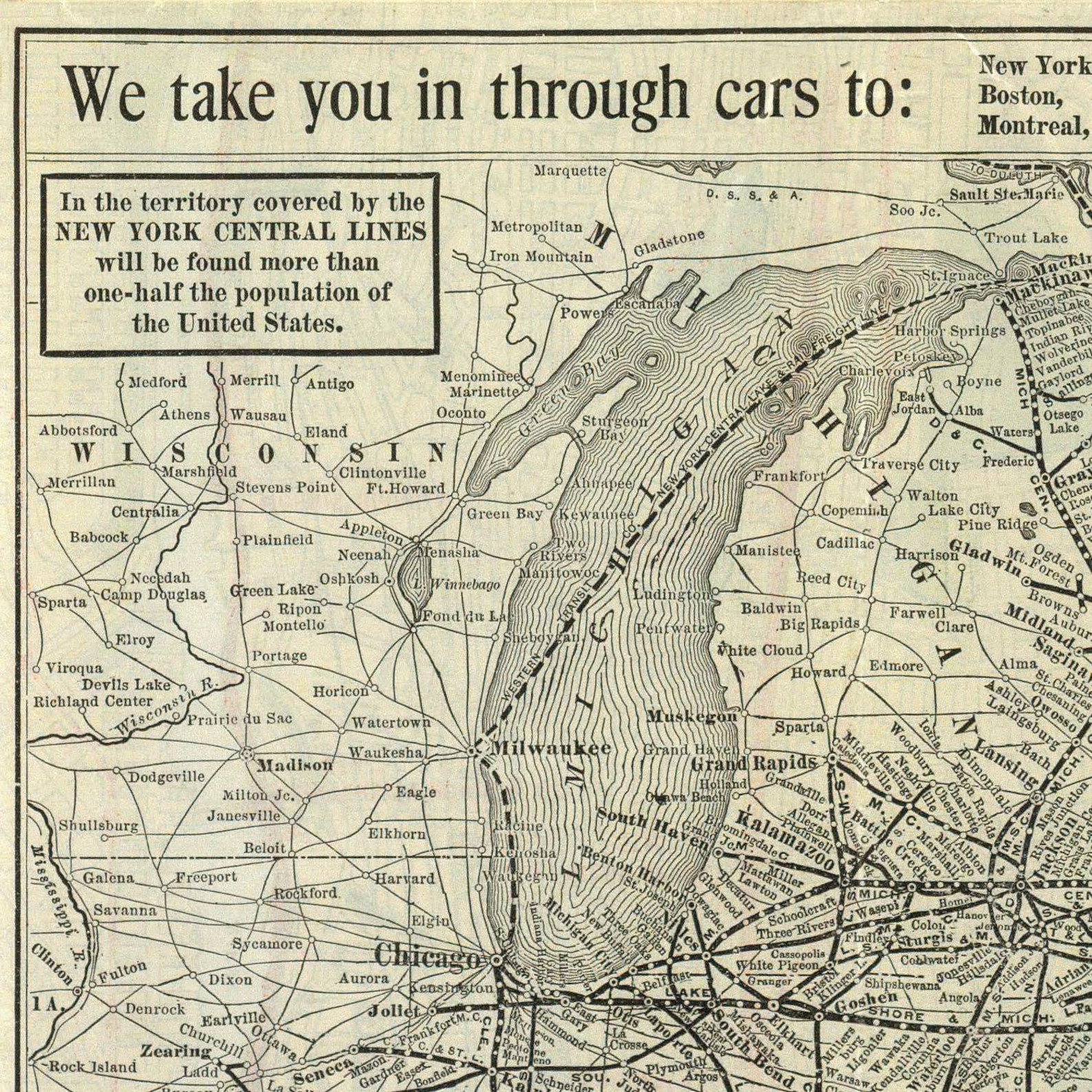 Old Map of New York Central Railroad Central Line 1918 Fine - Etsy