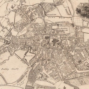Antique Coventry Map Print: 1807 City Plan Reproduction - Etsy