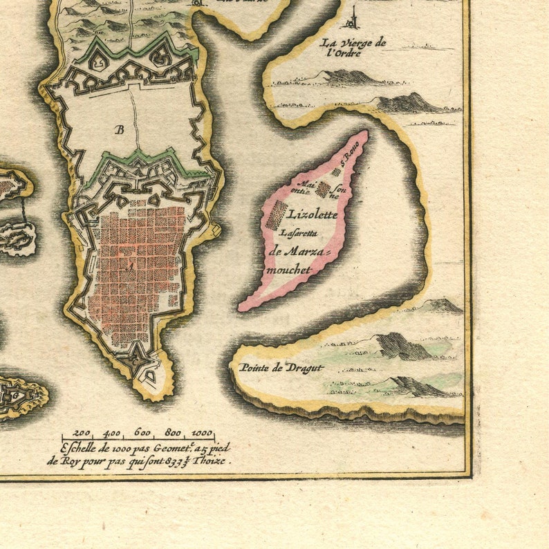 Ancient Map of Malta 1660 Extremely Rare Map Beautiful Map | Etsy