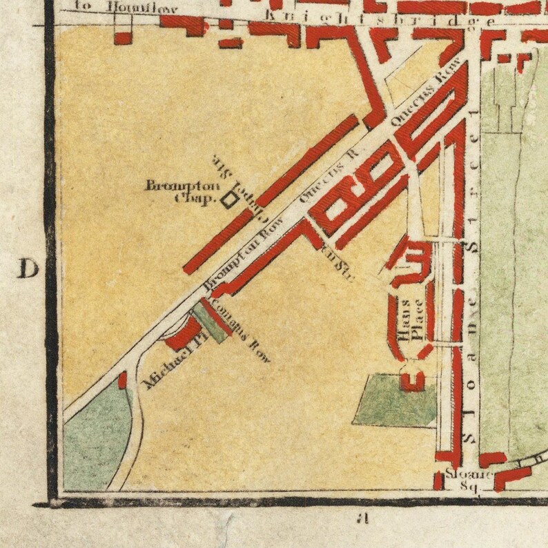 Old Map of London 1805 City Plan Rare Fine Reproduction - Etsy