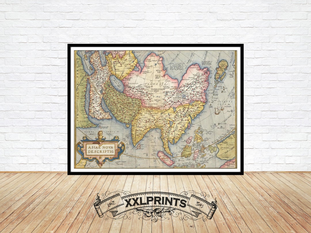 Ancient Asia Map Print: 1574 Fine Art Reproduction - Etsy