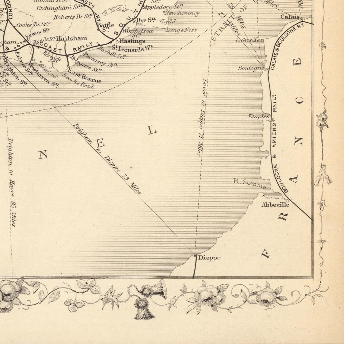 Old Railway Map of Great Britain 1851 Rare Map Fine | Etsy