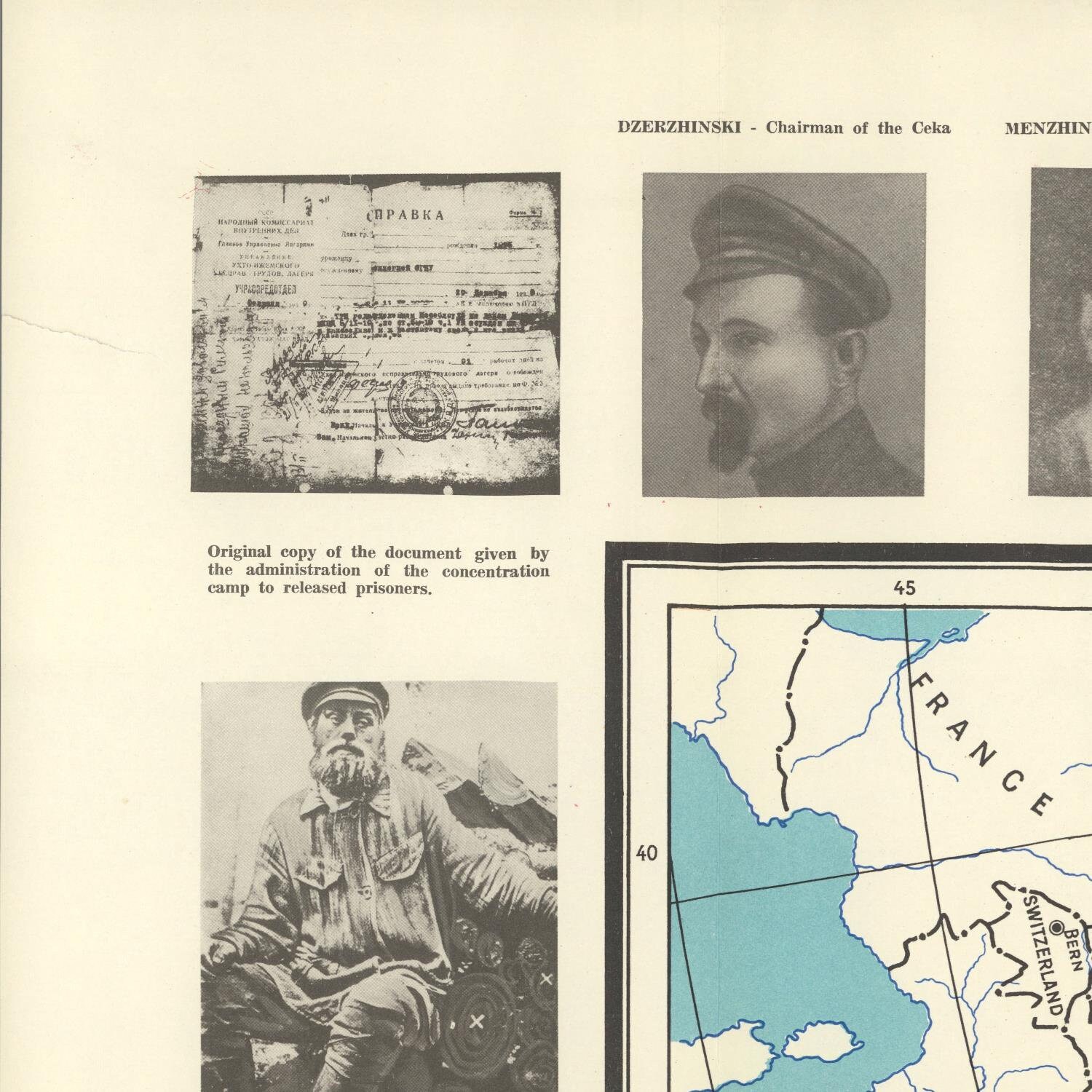 1945 Soviet Union Map Print, Geographical Concentration Camps ...