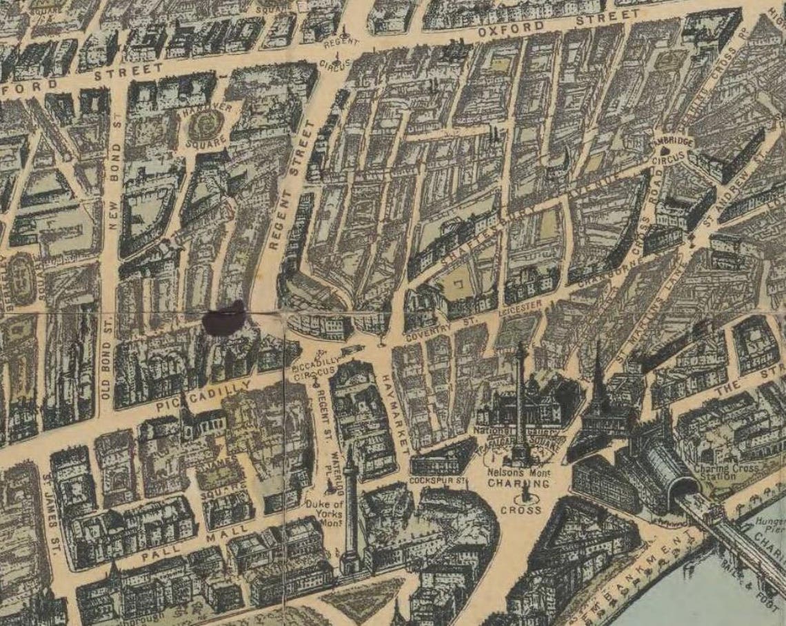 Antique Map of London 1892 Huge Map Antique Decor Fine - Etsy