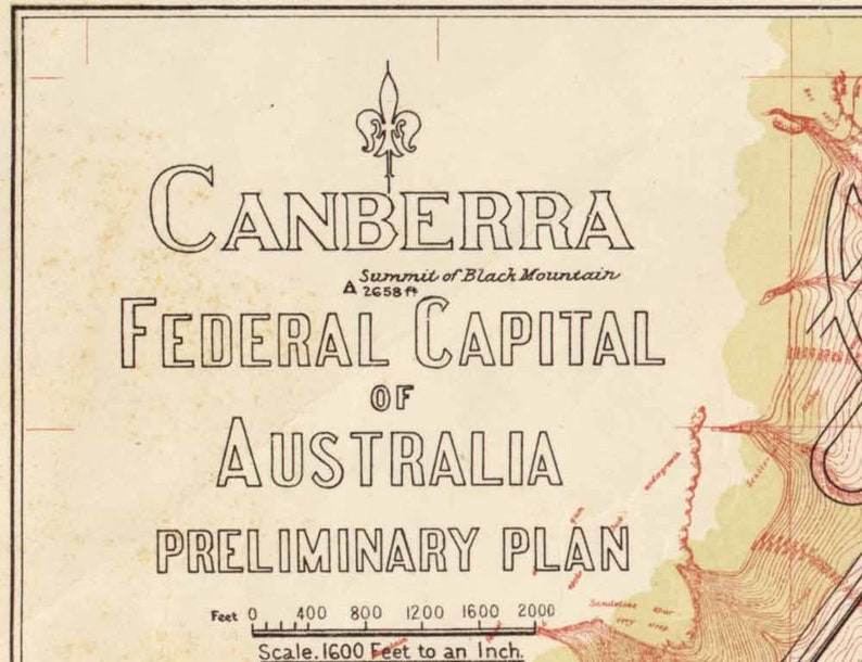 Old Map of Canberra Australia 1913 Antique Decor Fine - Etsy