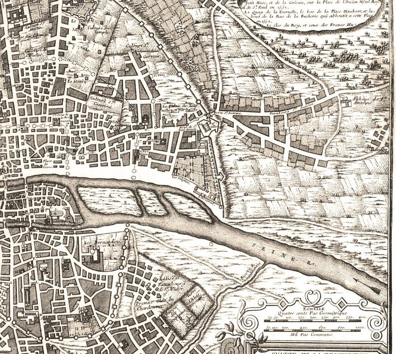 Ancient Rare Map of Paris at 1422 Very Rare Map Antique - Etsy