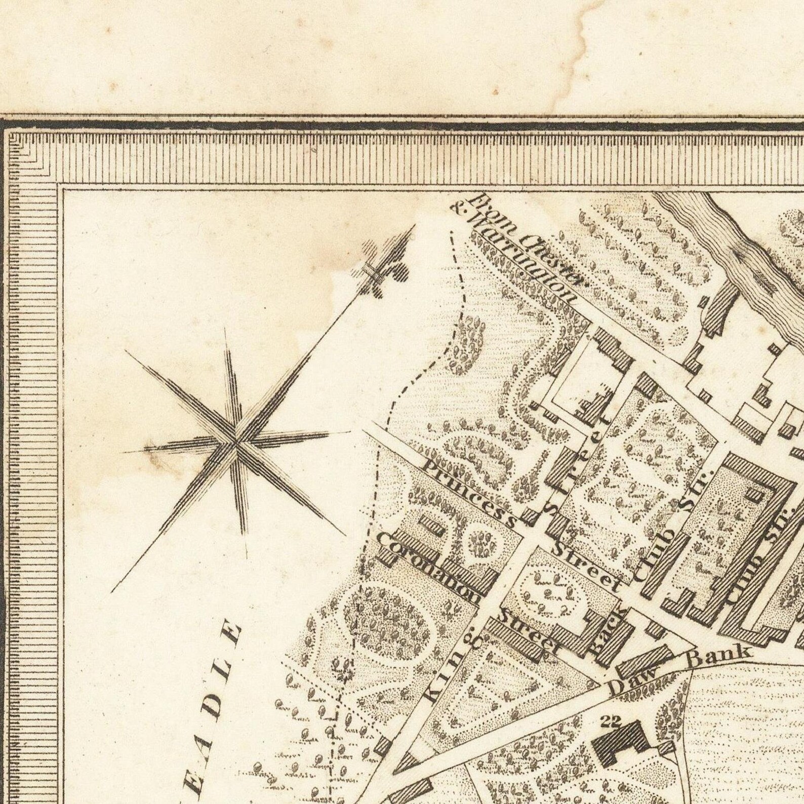 Stockport Map Print: 1824 Antique City Plan Reproduction - Etsy