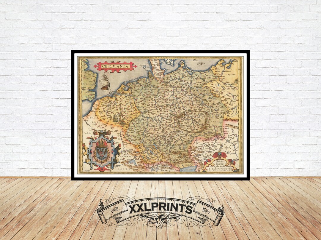 Antique Germany Map Print, 1573: Rare Historical Fine Art - Etsy