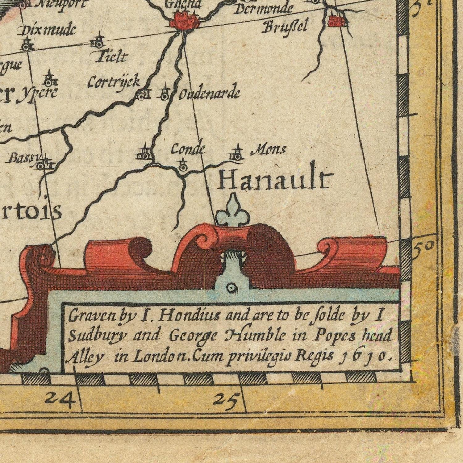 Old Map of Kingdom of Great Britain and Ireland, 1610, Extremely Rare ...