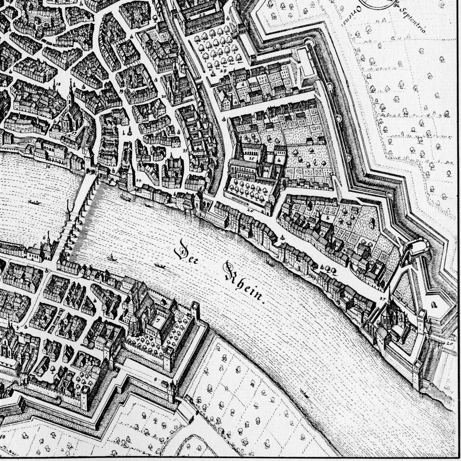 Ancient Map of Basel 1642 Very Rare Map Antique Fine | Etsy