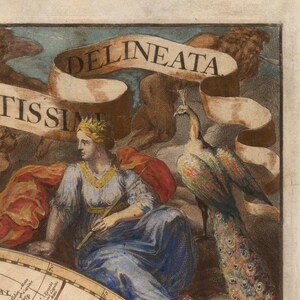 Antique Map of the World, 1713, Rare Map, Old, Fine Reproduction, Large ...