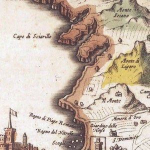 Ischia Italy Map Print: 16th Century Antique Decor - Etsy