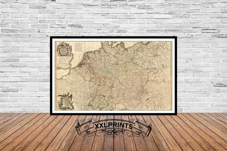 Antique Map of Germany 1780 Rare Map Fine Reproduction | Etsy