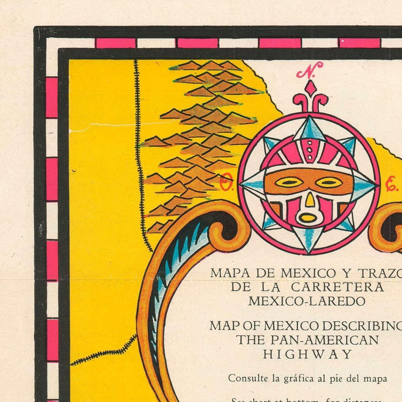 1936 Pictorial Map of Mexico: Pan-american Highway Fine Art Print - Etsy