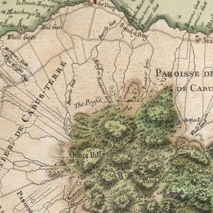 Antique St. Kitts & Nevis Map: 1779 Fine Art Print - Etsy