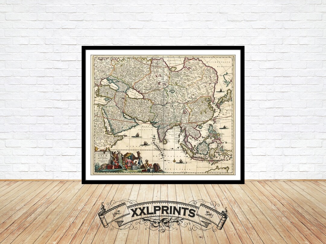 1688 Asia Map Print: Rare Ancient Fine Art Reproduction - Etsy