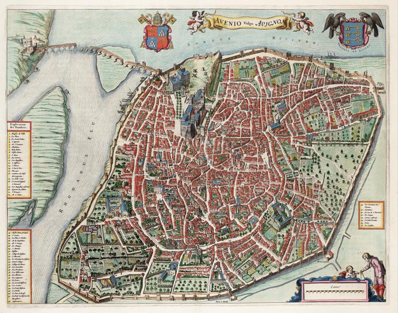 Old Map of Avignon 1590 Ancient Map Antique Rare Map - Etsy