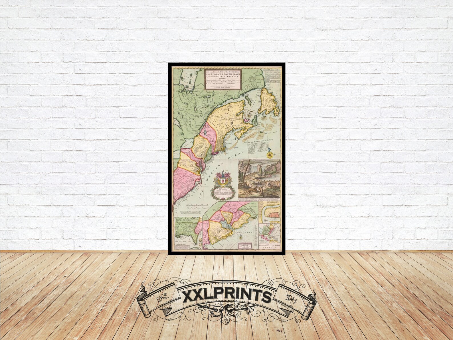 Old Map of New Foundland New Scotland New England New York - Etsy