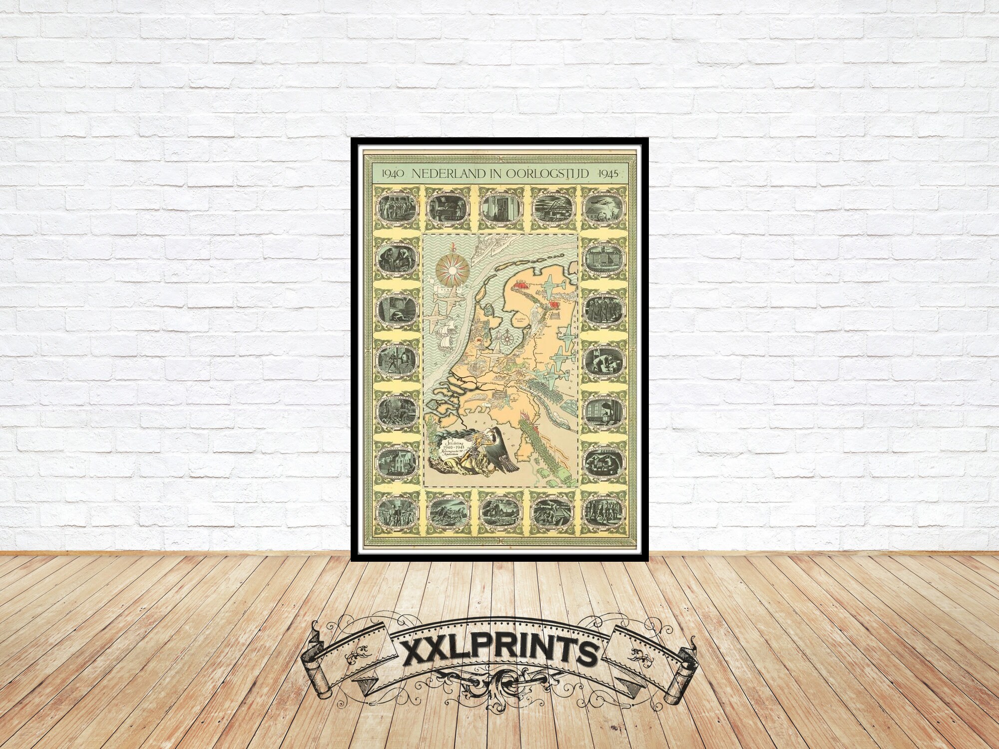 Netherlands Map 1940s