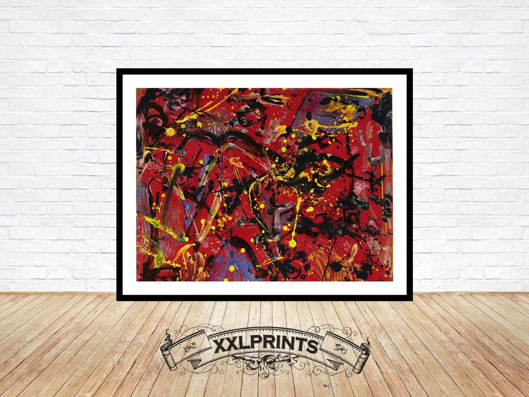 Jackson Pollock Red Composition Print: Abstract Expressionism Fine Art ...