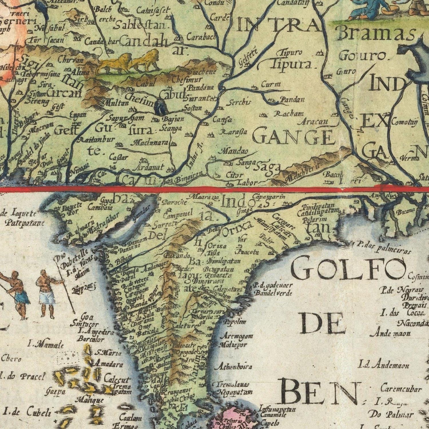 Ancient Map of Asia 1593 Rare Map Fine Reproduction Large | Etsy