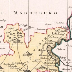 Eastern Germany Antique Map Print, 1730: Fine Art Reproduction - Etsy