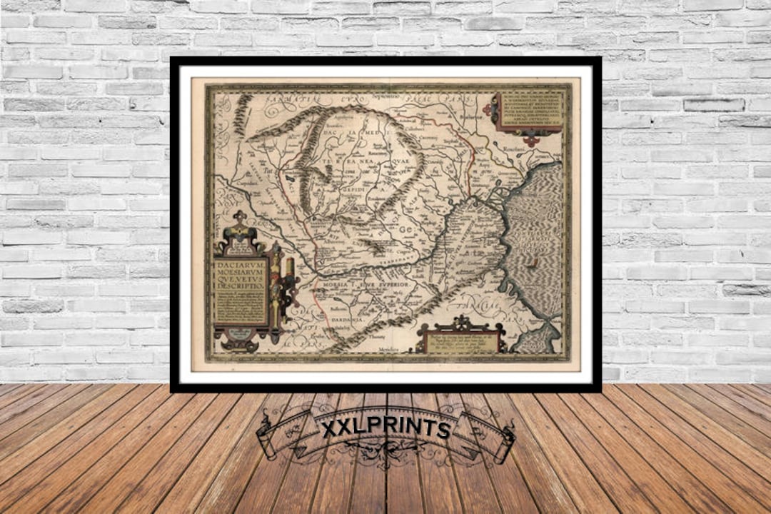 1595 Dacia and Moesia Map: Rare Old Romania Fine Art Print - Etsy UK