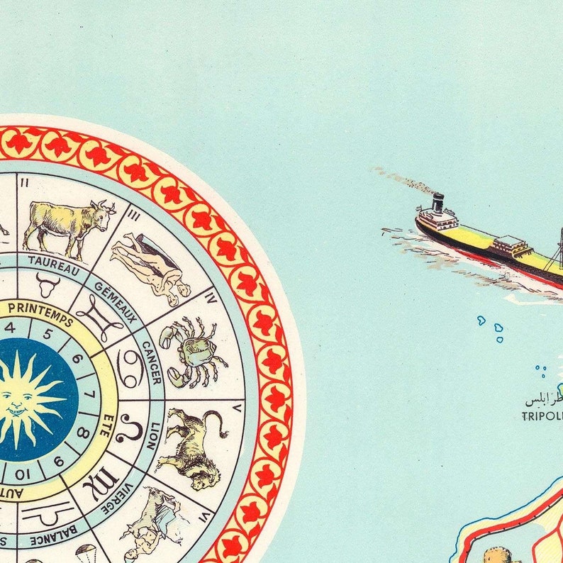 Old Map of Lebanon 1955 Tourist Map Beautiful Map Fine - Etsy