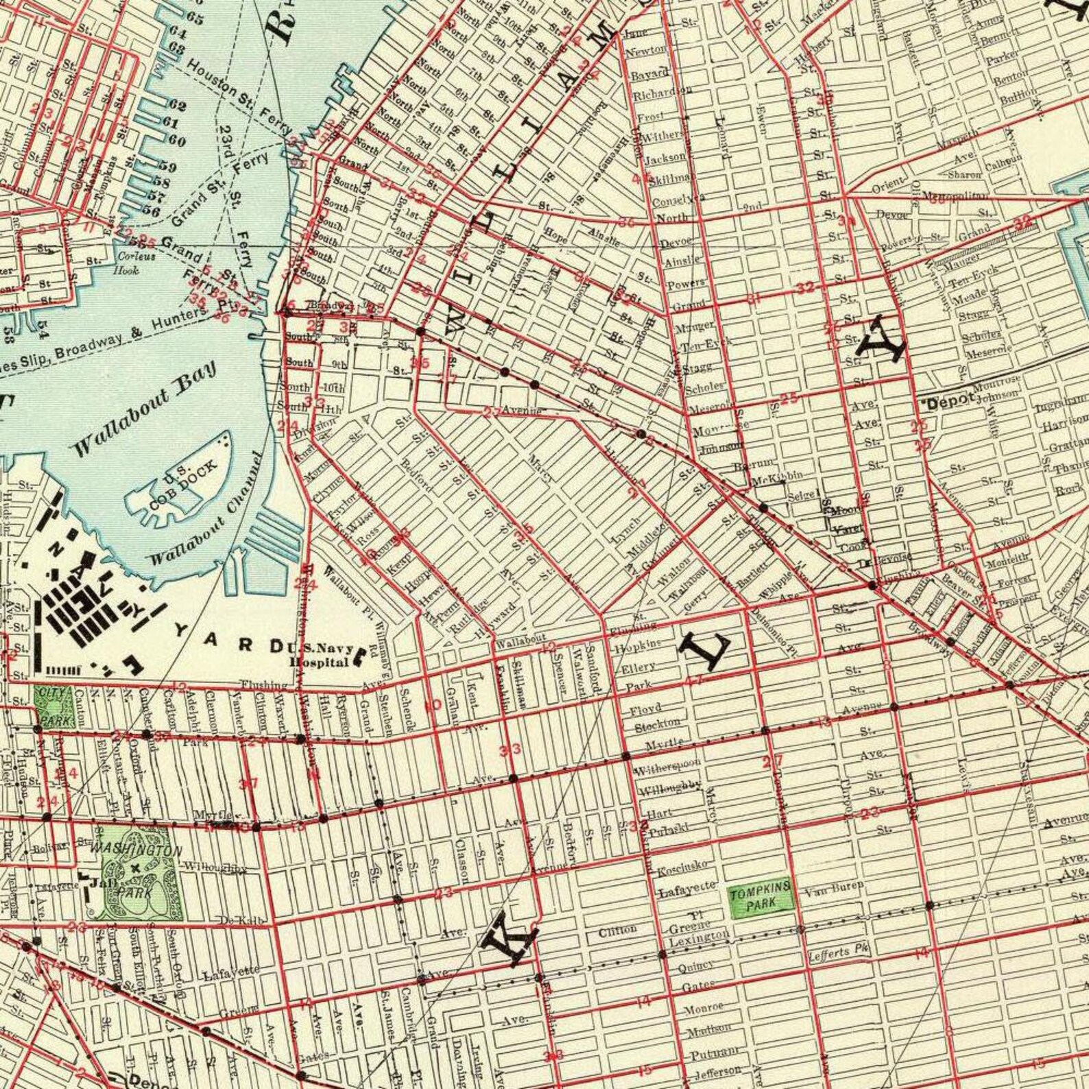 Brooklyn New York 1920 Map: Fine Art Giclée Print - Etsy