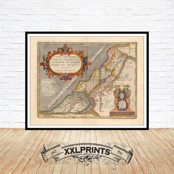 Map of Ancient Israel Wall Art - Etsy