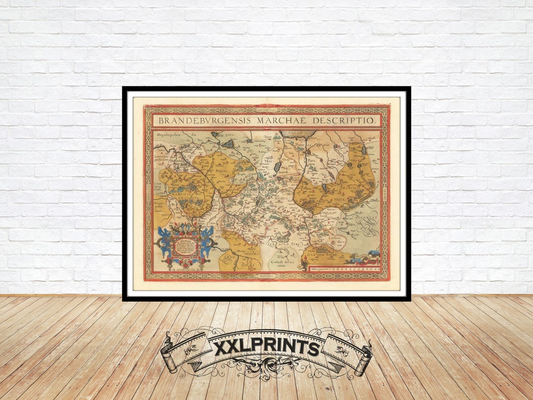 Brandenburg & Berlin Old Map Print, 1598: Rare Fine Art Reproduction - Etsy