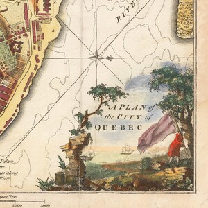 Old Map of Quebec, 1798, Extremely Rare Map, City Plan, Fine ...