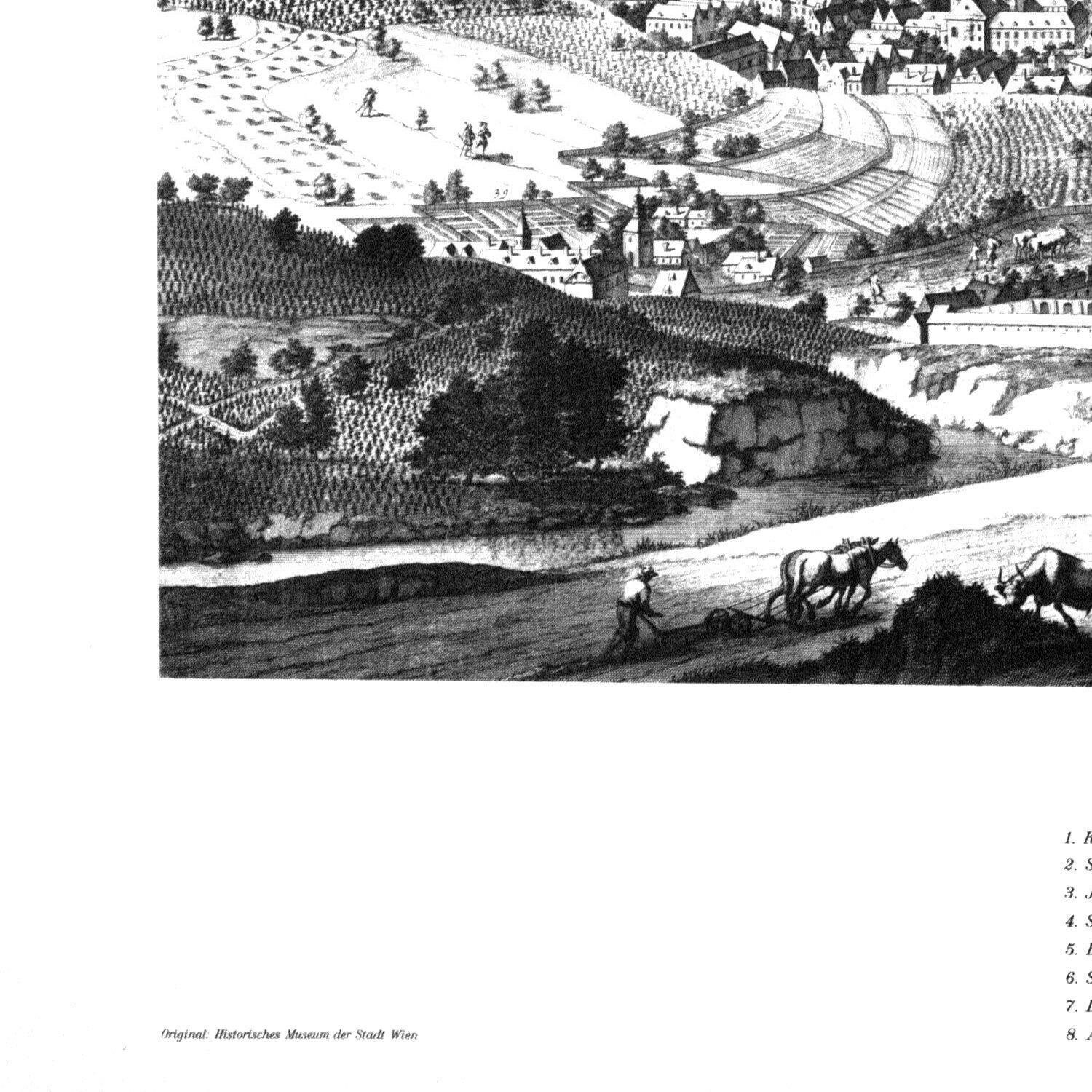 Ancient Map of Vienna 1683 Bird's Eye View Rare Map - Etsy