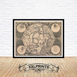 Ancient North Pole Map Print: 1630 Rare Fine Art Reproduction - Etsy