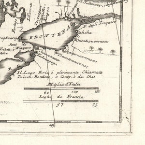 Ancient Map of Great Lakes, 1694, Rare Map, Fine Reproduction, Large ...