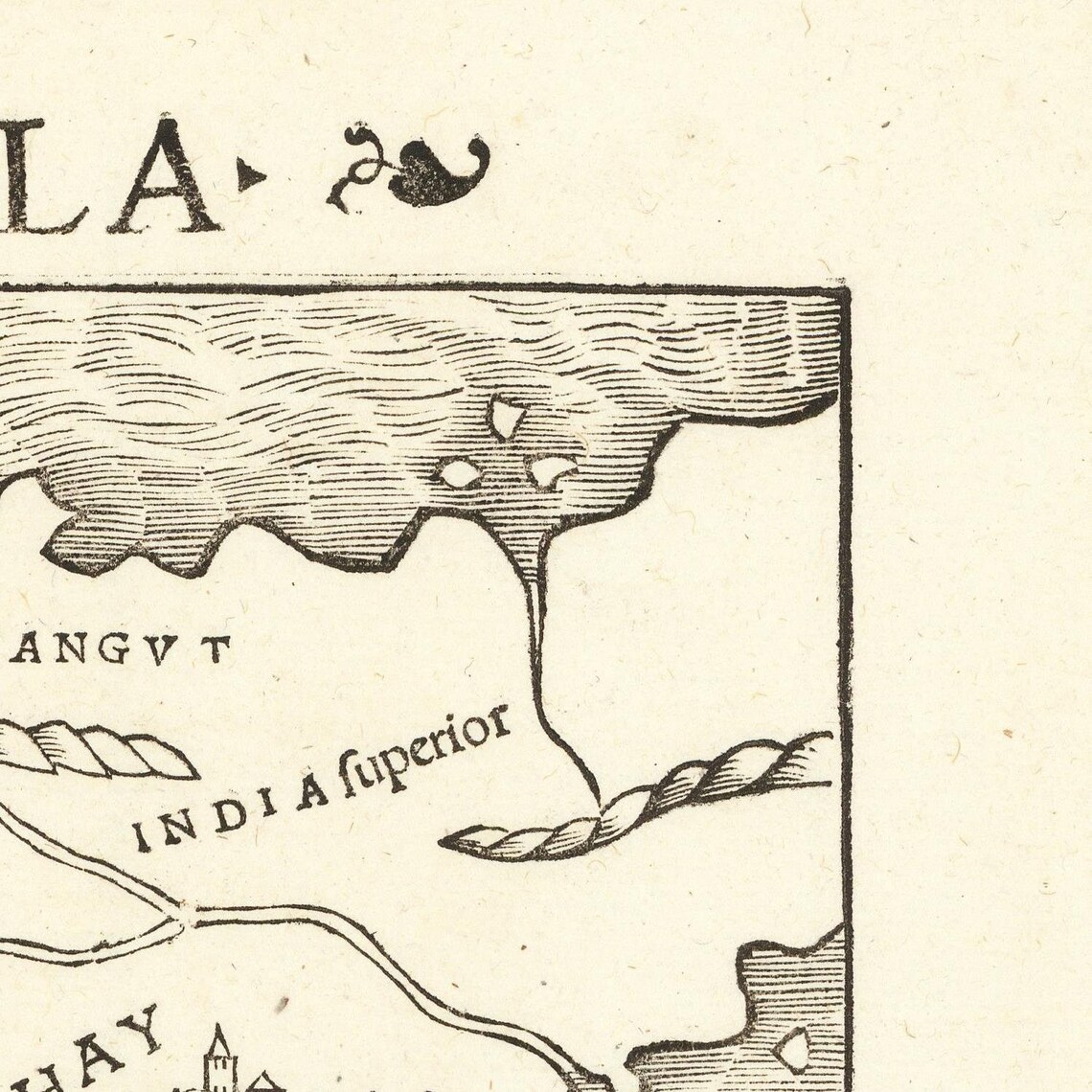 Old Map of India 1542 Extremely Rare Map First Printed Map | Etsy