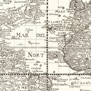 1642 World Map Print: Rare Ancient Fine Art Reproduction - Etsy