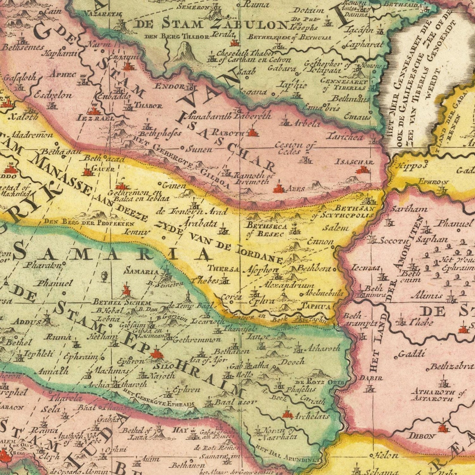 Old Map of Israel 1700 Very Rare 12 Tribes of Israel - Etsy