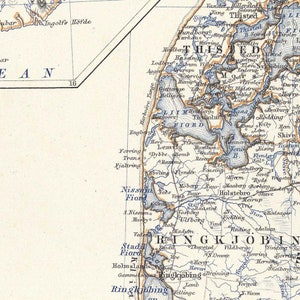 Old Map of Denmark, Hanover, 1860, Antique Map, Rare Map, Fine ...