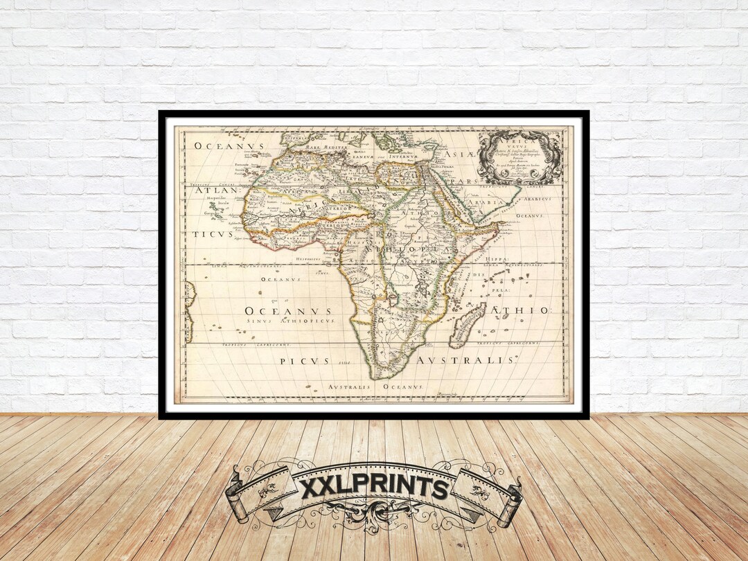 1650 Africa Map Print: Rare Ancient Fine Art Reproduction - Etsy