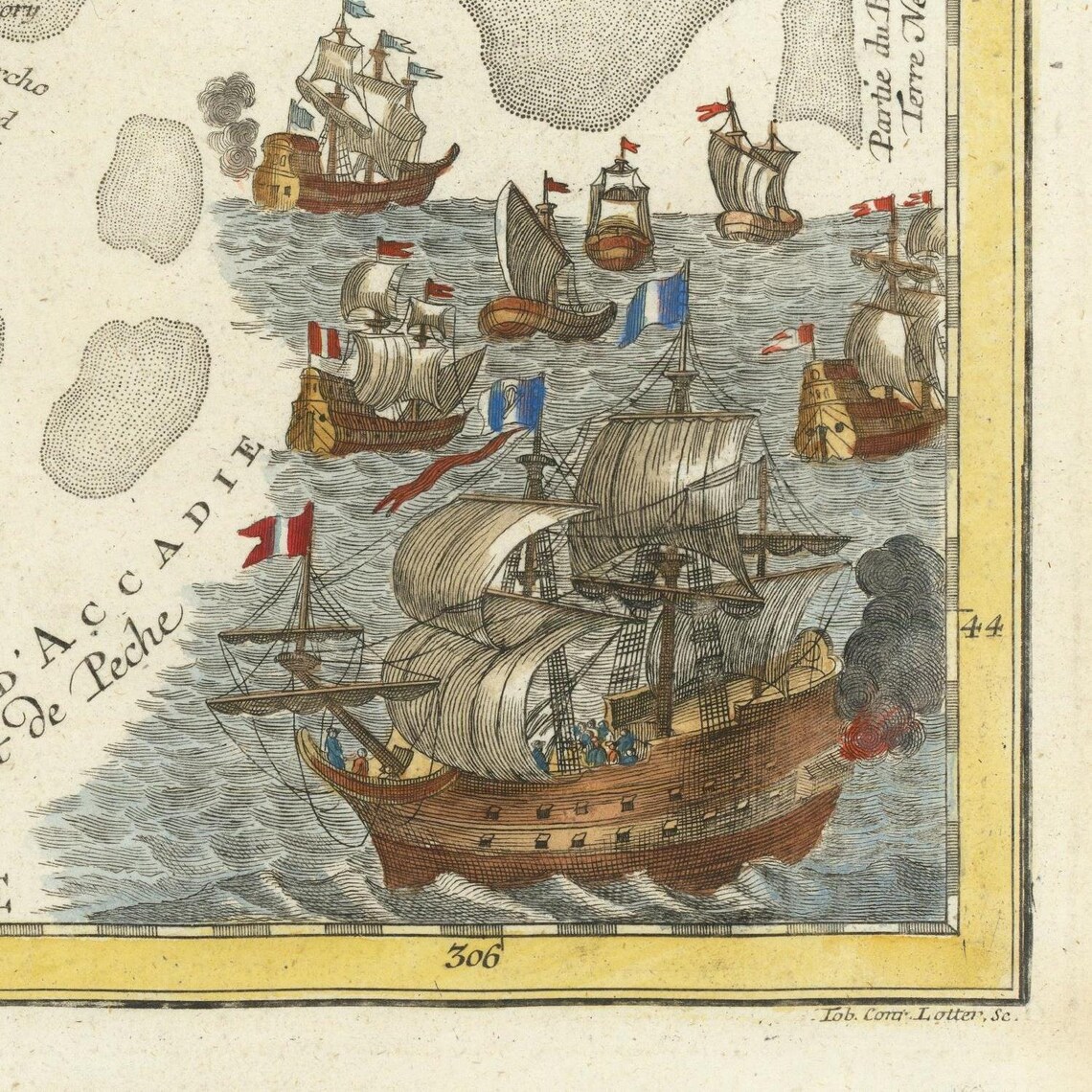 Ancient Map of New France, Canada (1750): Fine Art Giclée Print - Etsy