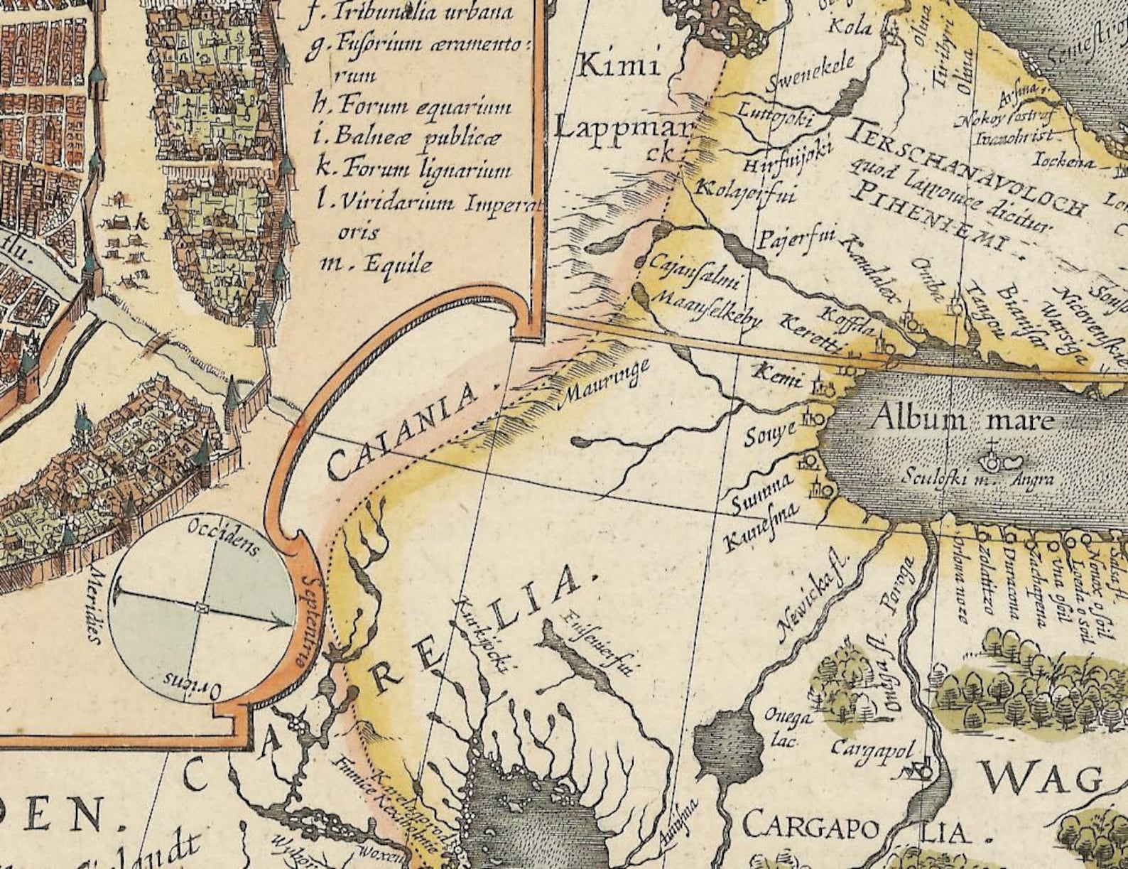 Ancient Map of Russia, 1614, Inset of Moscow, Old Map,fine Reproduction ...