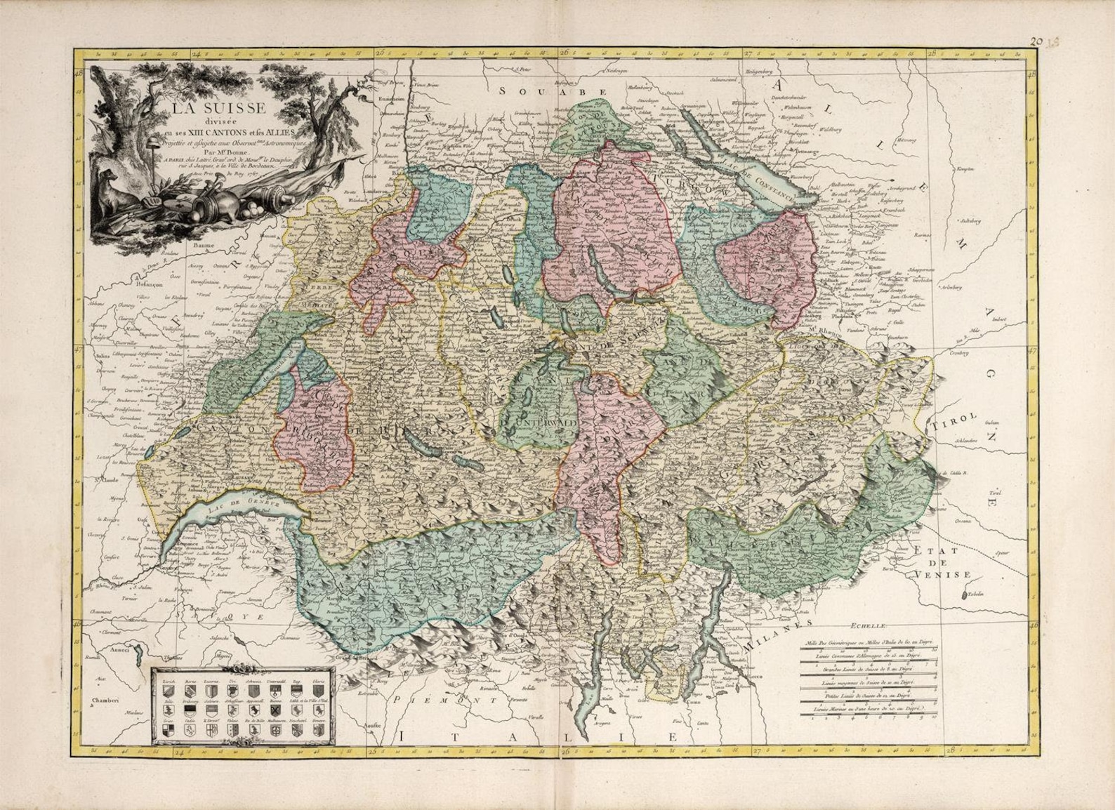 Antique Switzerland Map Print: 1767 Fine Art Reproduction - Etsy