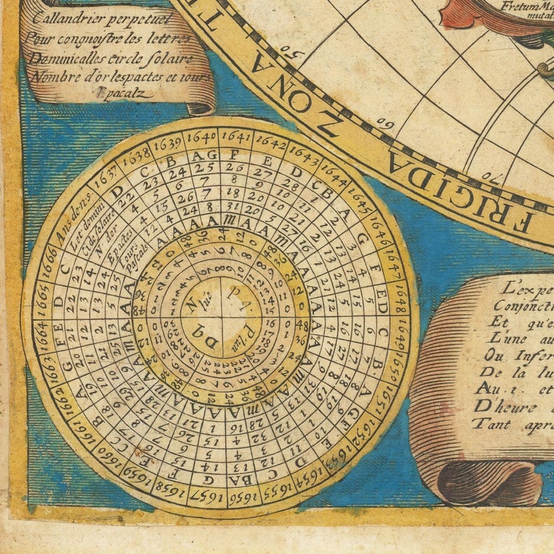 1636 World Map Print: Rare Fine Art Reproduction - Etsy