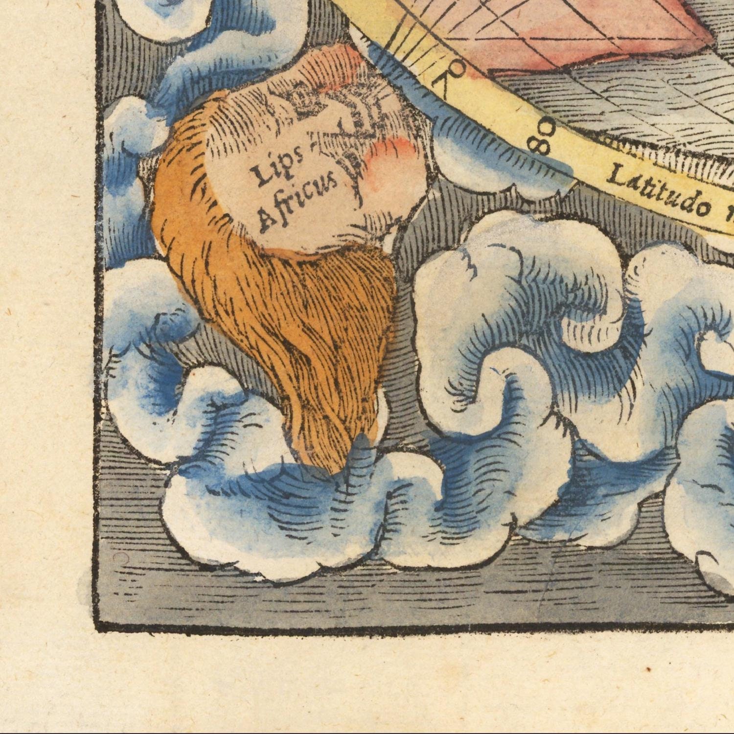 Ancient Map of the World 1544 Rare Map Fine Reproduction - Etsy