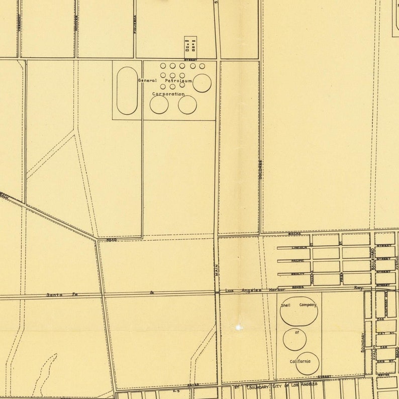 1929 Los Angeles Harbor Map: Antique City Plan Art Print - Etsy
