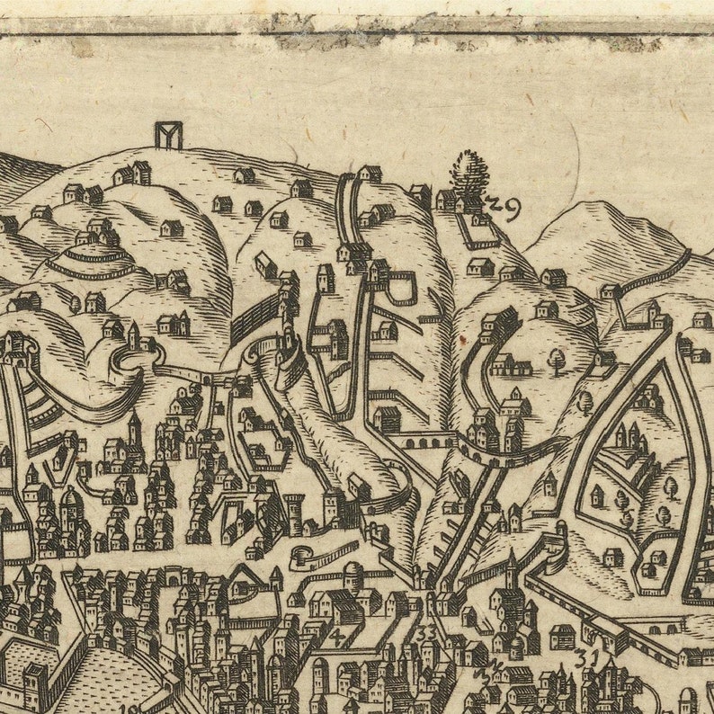 Ancient Map of Genova 1625: Fine Art Giclée Print - Etsy